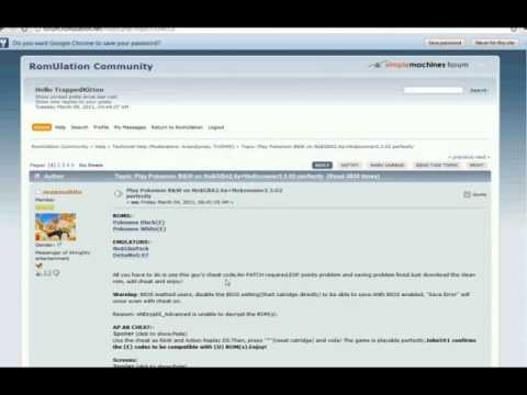 Tutorial how to play Pokemon White for FREE! Rom + Emulator - YouTube