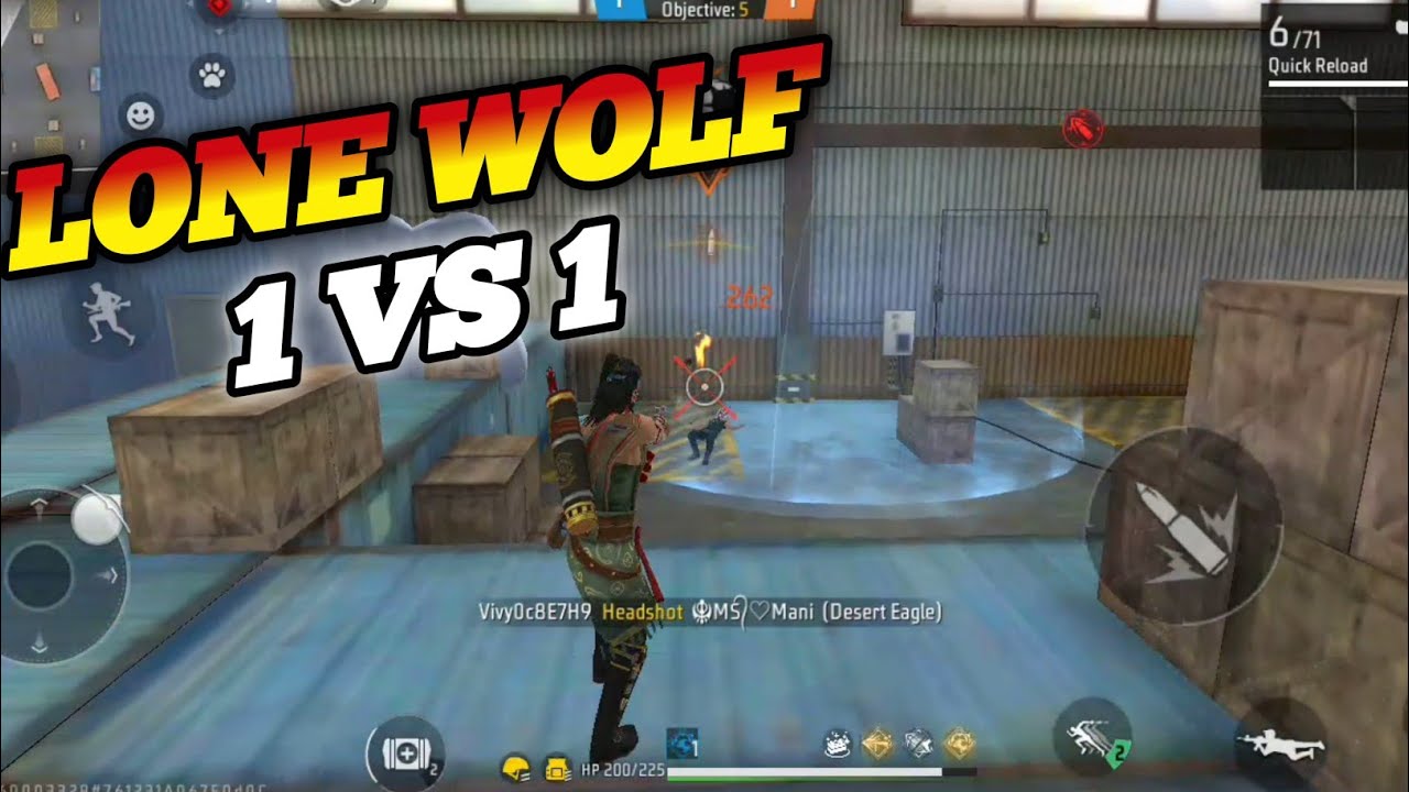 Lone Wolf 1 Vs 1 Gamepaly - Free Fire Max - YouTube