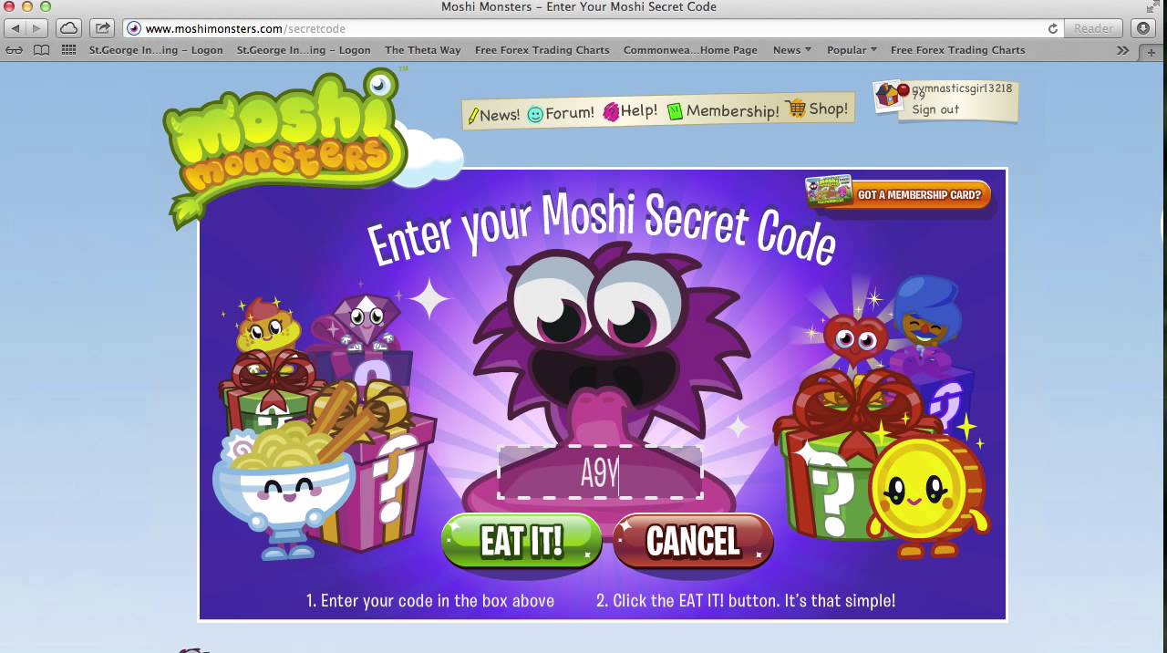 moshi monster secret codes - YouTube
