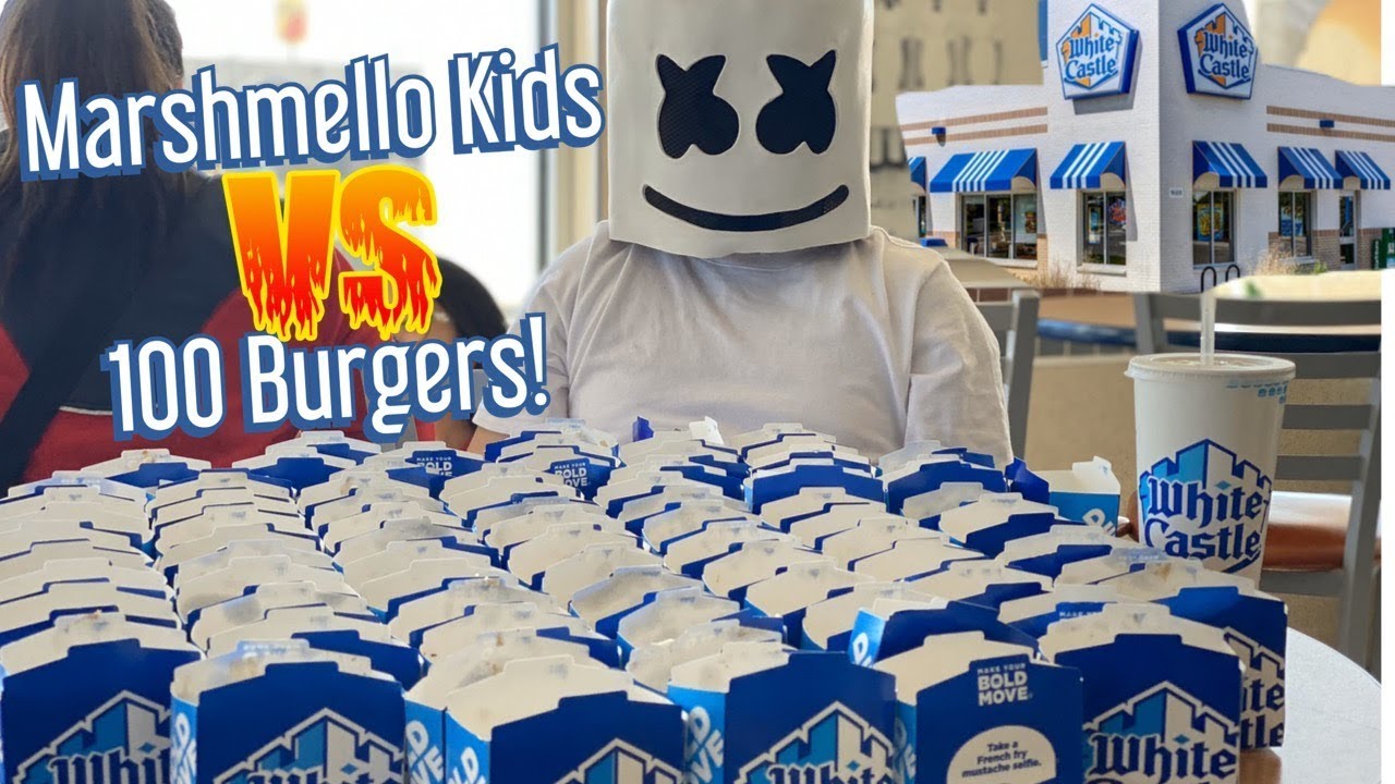 Marshmello Kids Eating 100 burgers! - YouTube