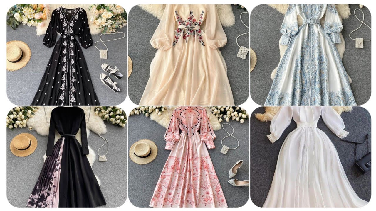 Spring Autumn Women Vintage Floral Girls Frock New Design #frockdesign ...