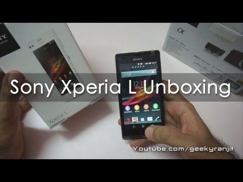 Sony Xperia L Midrange Android Phone Unboxing & Overview - YouTube