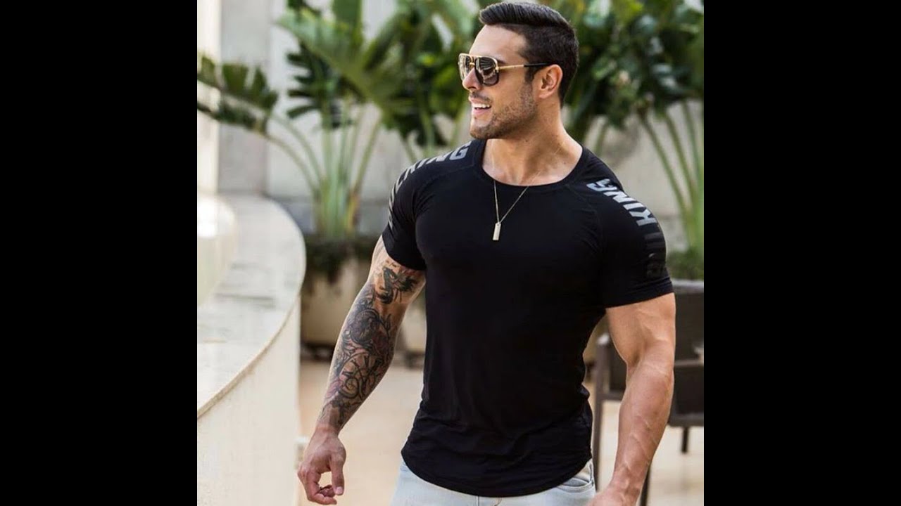 Muscle Men wear T-shirt outfit| man fashion wear T-shirt | |handsome ...