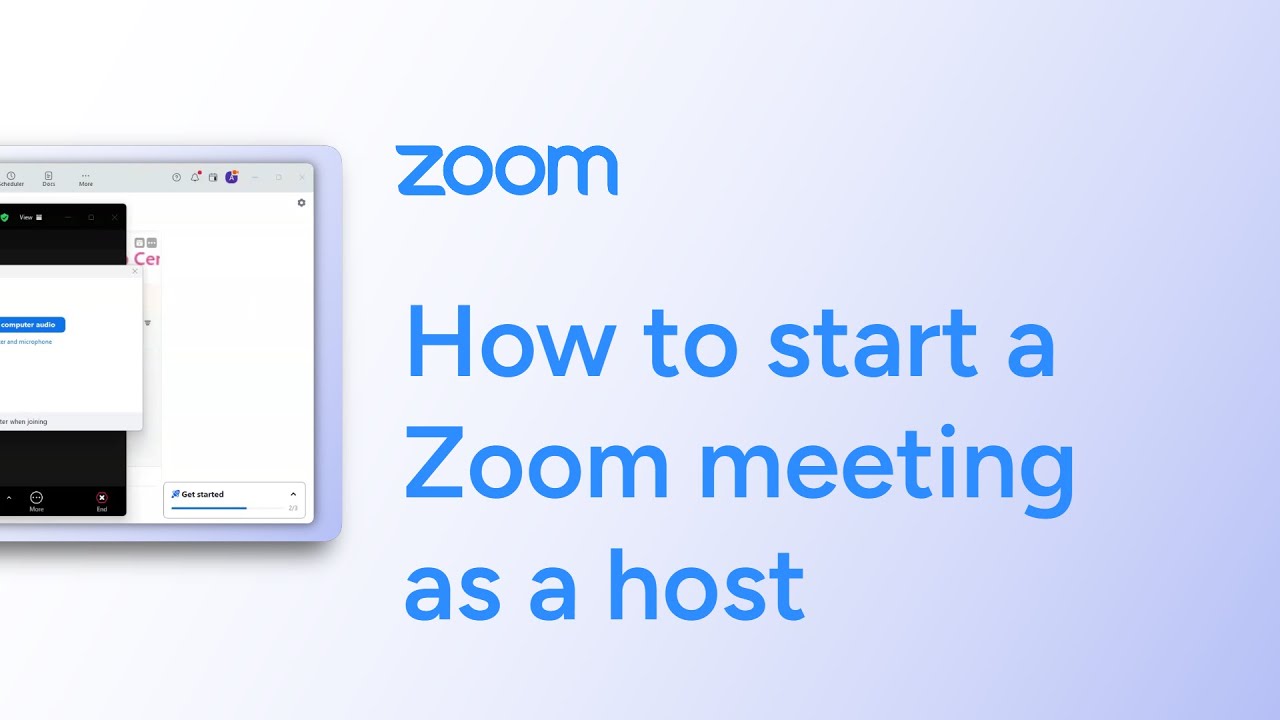 How to start a Zoom meeting as a host - YouTube