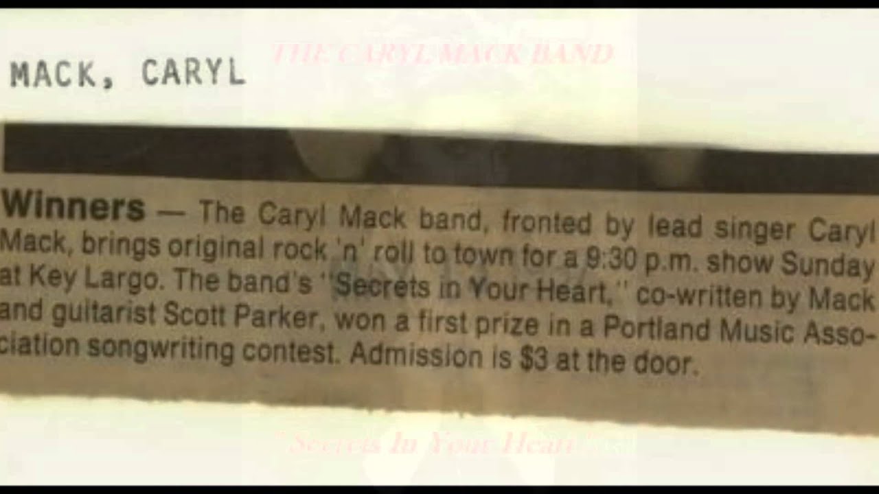 THE CARYL MACK BAND - Secrets In Your Heart (aorheart) - YouTube