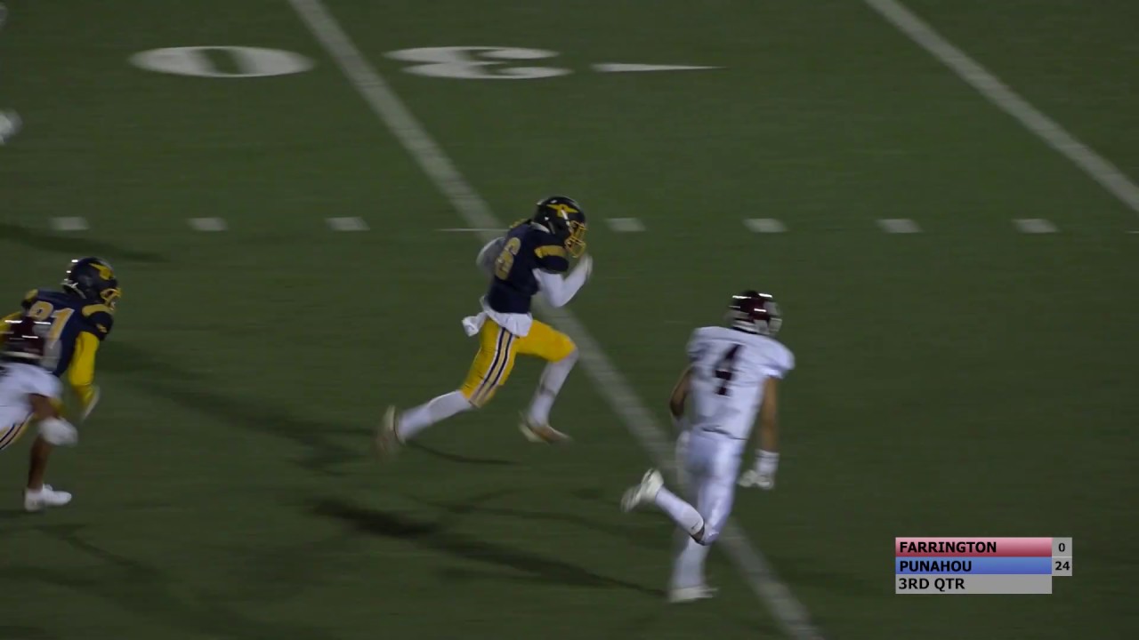 2019-2020 Boys Varsity Football Punahou vs Farrington Highlights ...