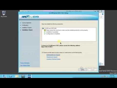 arcserve D2D 16 5 Installation Unofficial - YouTube