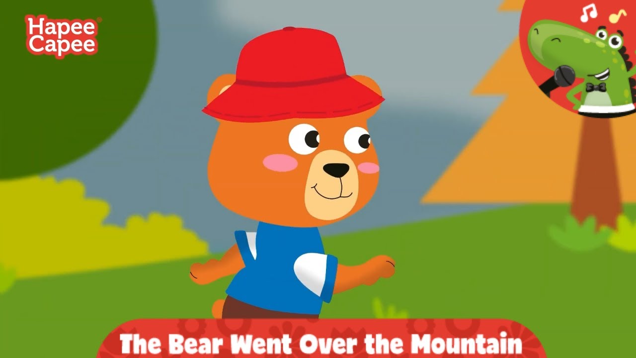 The Bear Went Over The Mountain | Nursery Rhymes | HapeeCapee - YouTube