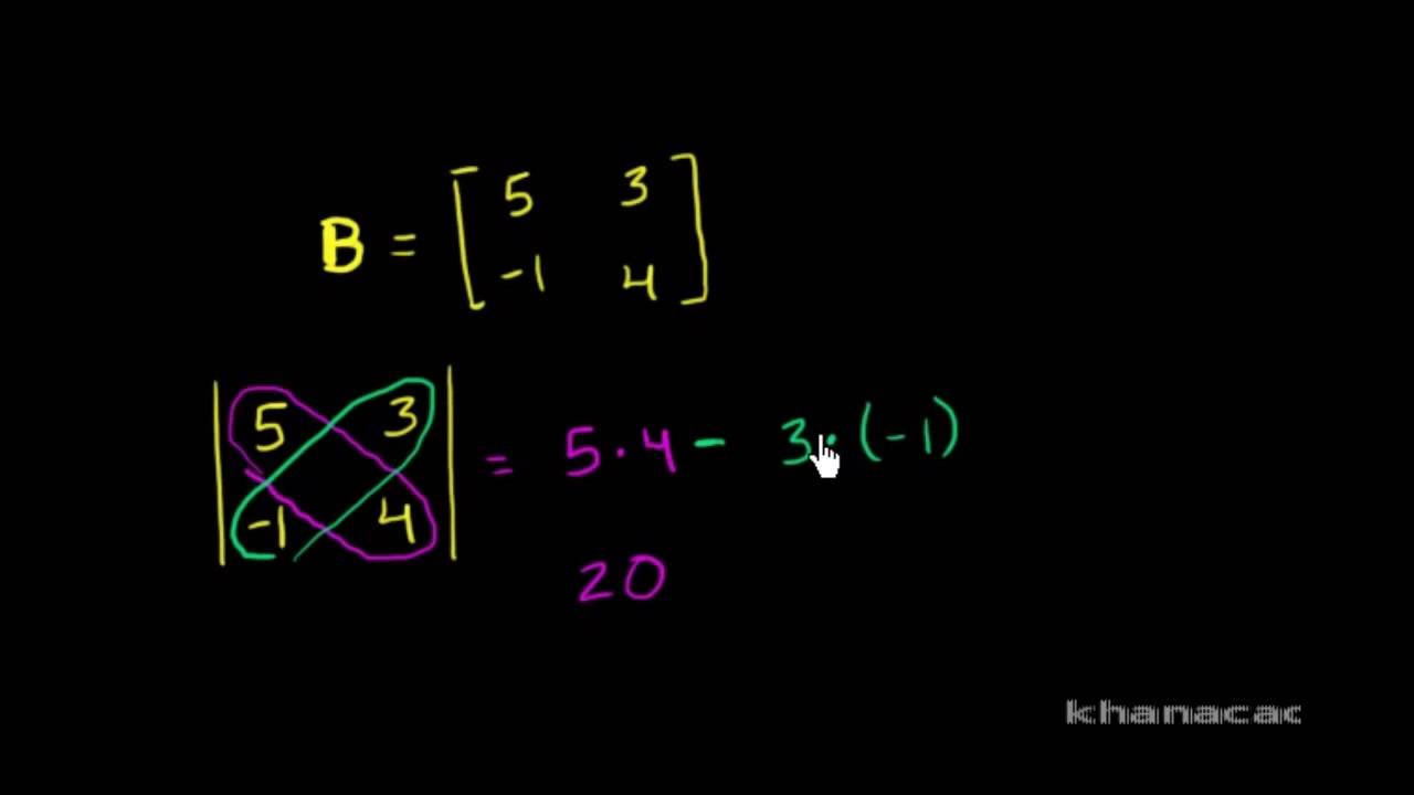 2x2 Matrisin Determinantı (Kalkülüs / Matrisler) - YouTube