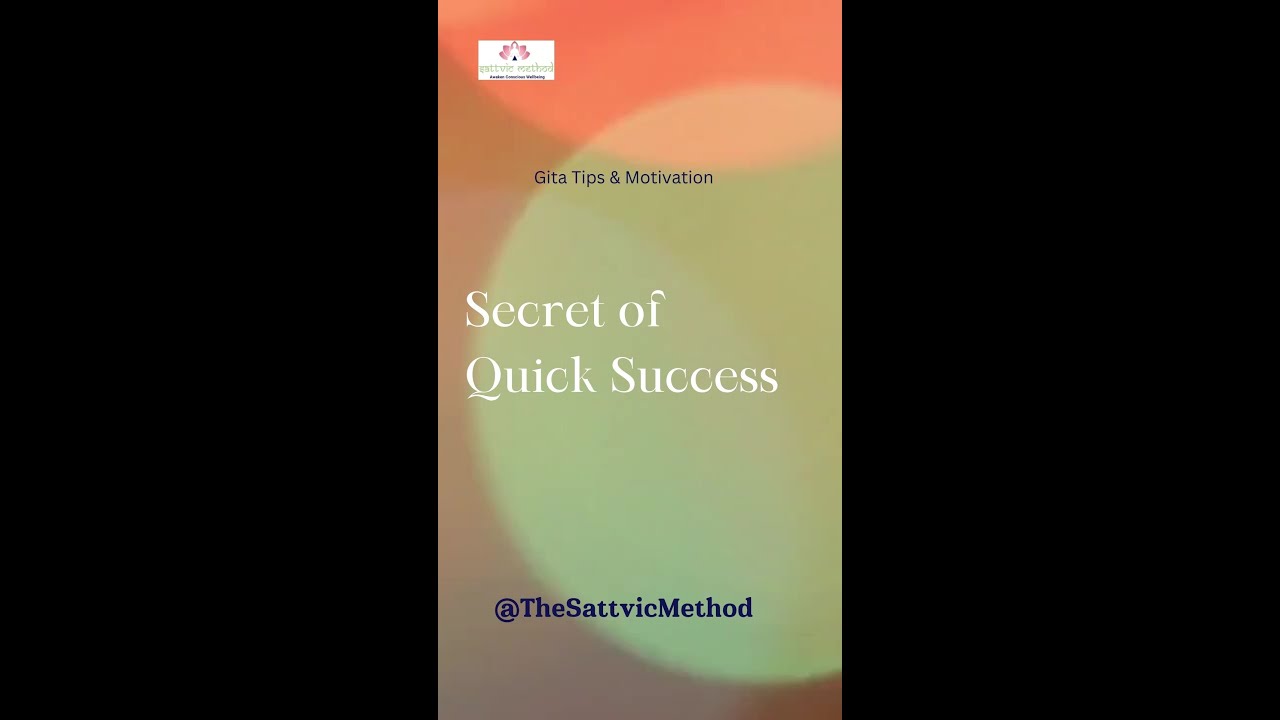 Secret of Quick Success - YouTube