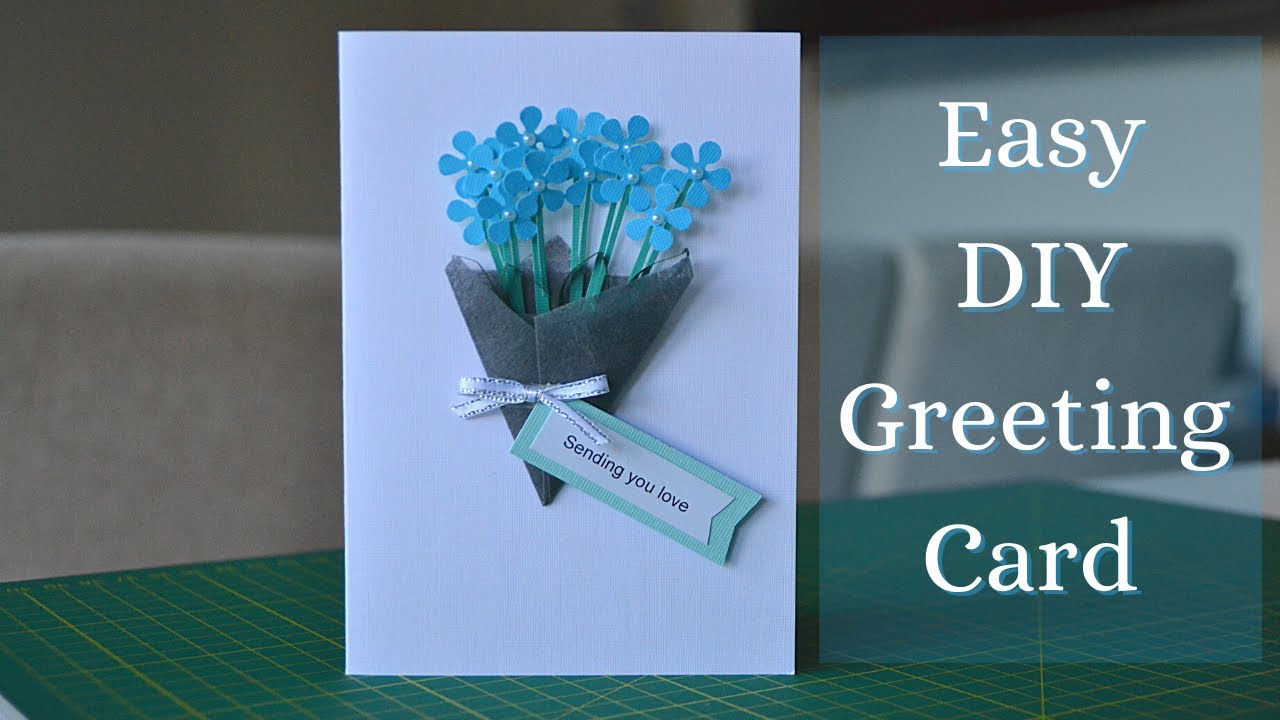 Easy DIY Greeting Card | Step by Step Tutorial - YouTube