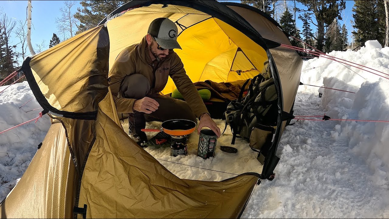 Solo Winter Camping in Knee-Deep Snow | ASMR - YouTube