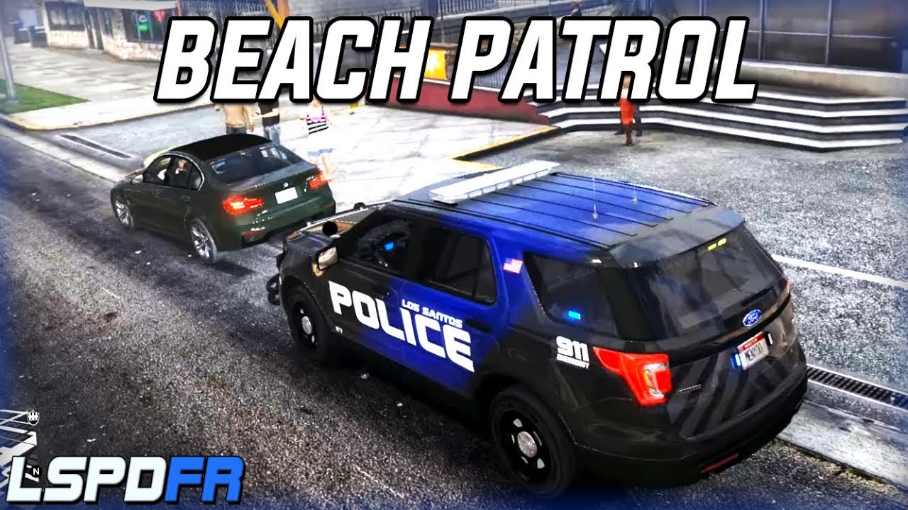 GTA 5 BEACH PATROL! (LSPDFR #2) - YouTube