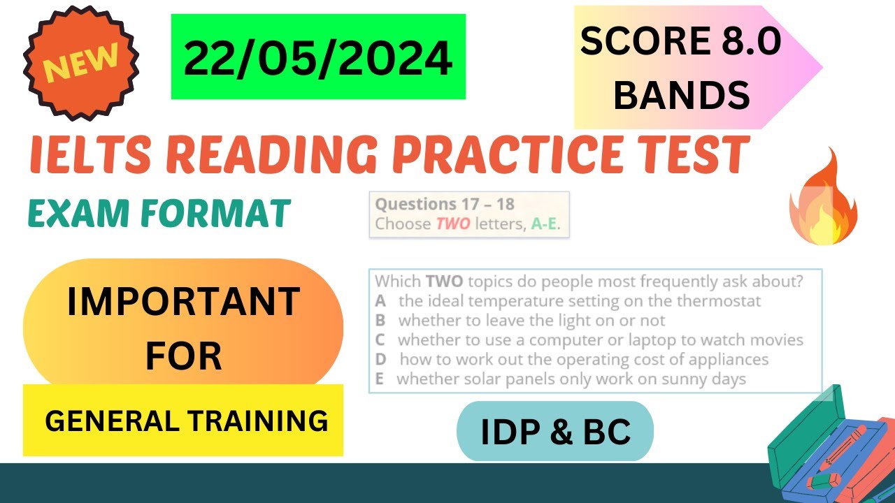 ielts general reading practice test 2024 with answers | 22.05.2024 ...