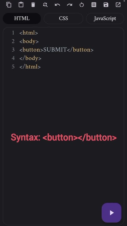 creating button in html)/button tag #shorts #ytshorts #html #css #coding - YouTube