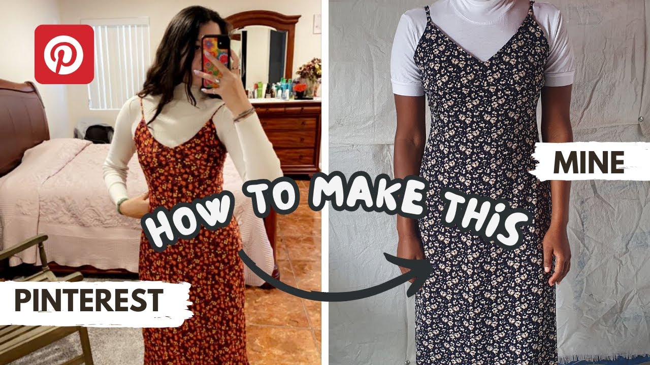 How to Cut & Sew Simple Dress *Pinterest inspired* || Super easy ...
