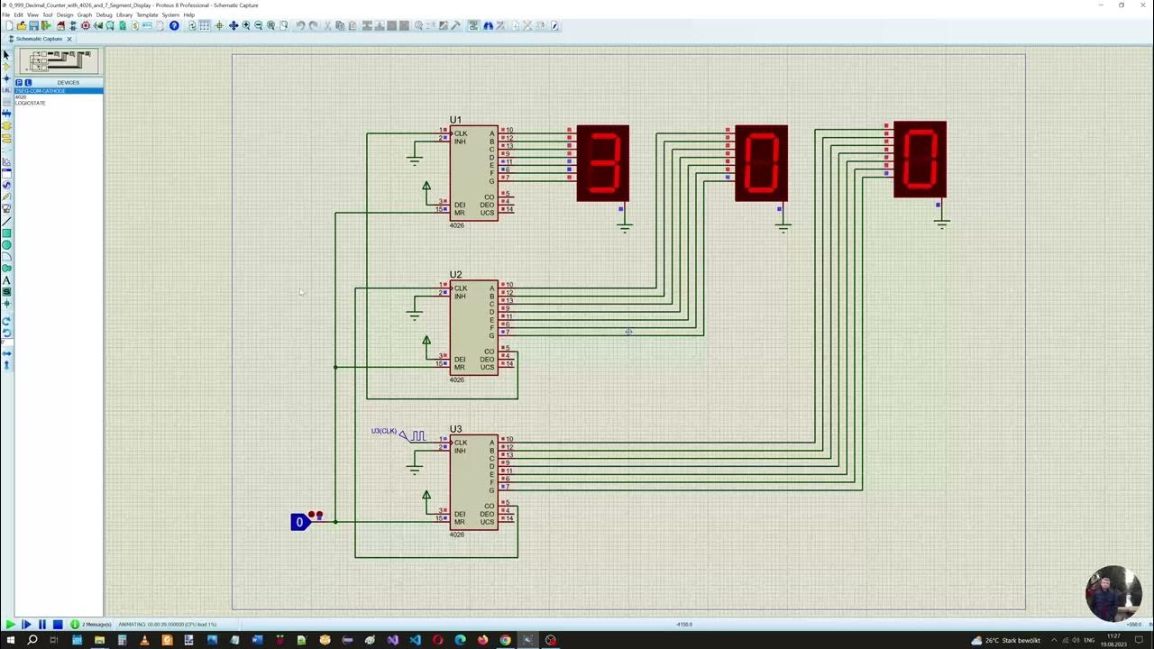 Counter: 0 to 999 Decimal with 4026 and 7 Segment Display - YouTube