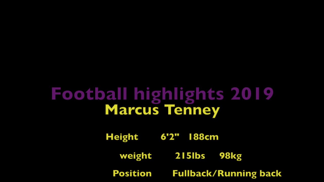 Marcus Tenney football highlights 2019 - YouTube