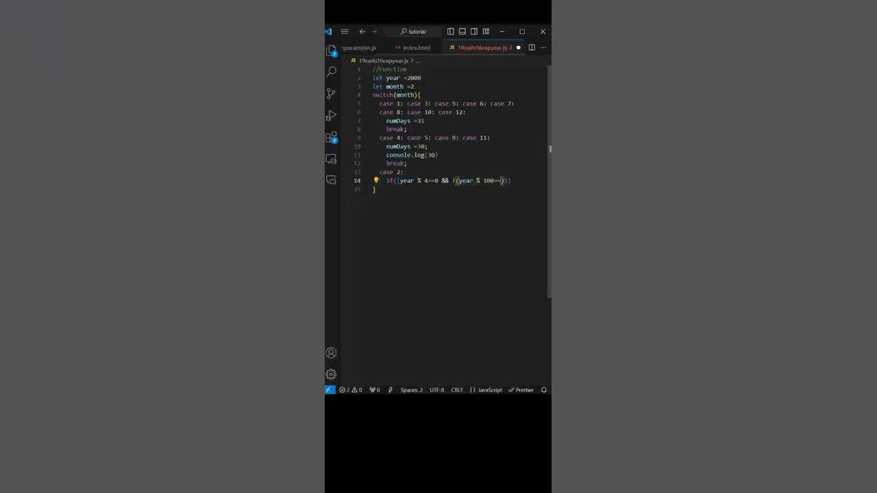 leap year using switch statement - YouTube