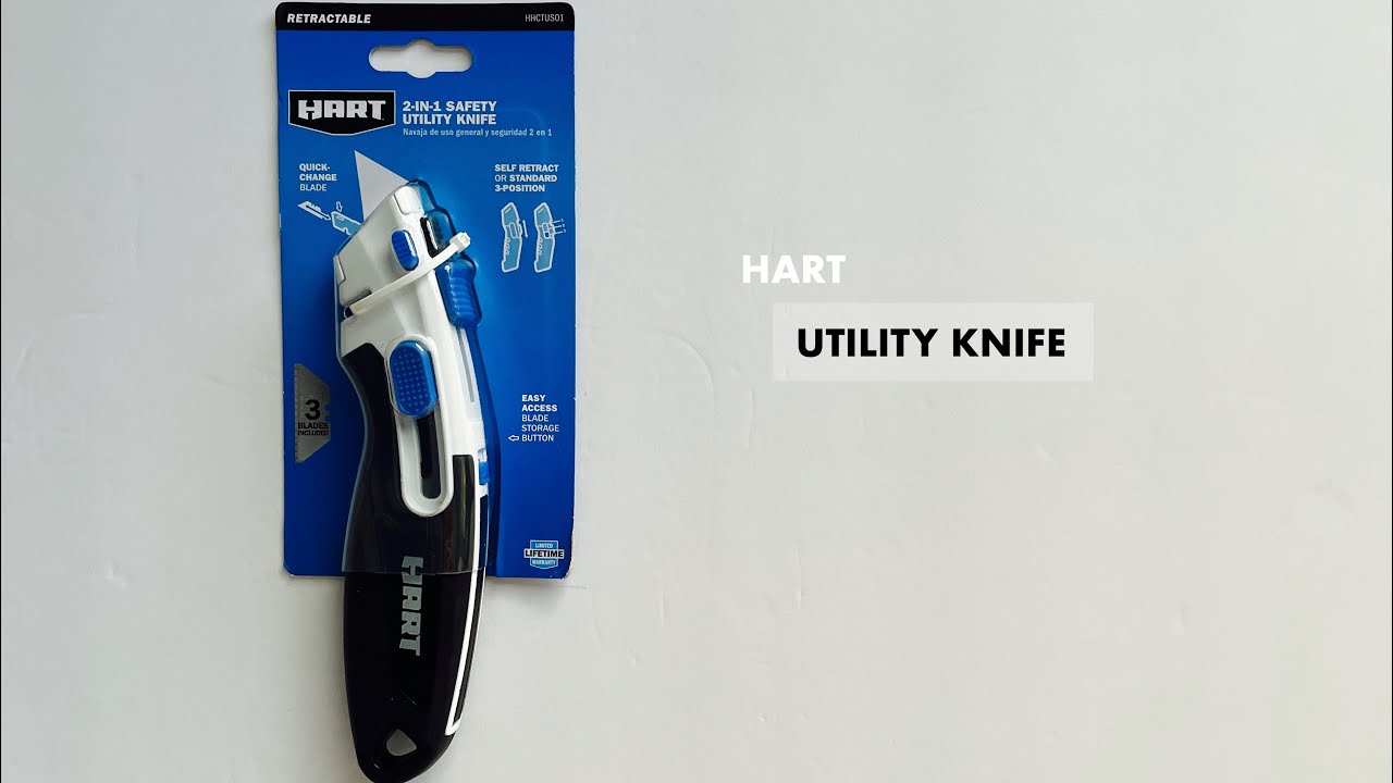 HART 2-IN-1 SAFWTY UTILITY KNIFE OR CUTTER UNWRAPPING | CLOSE UP LOOK ...
