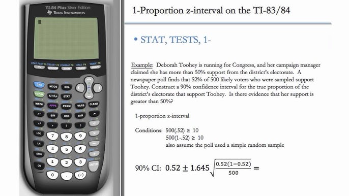 Zinterval Ti 84 Plus Confidence Interval Calculation In TI Nspire And