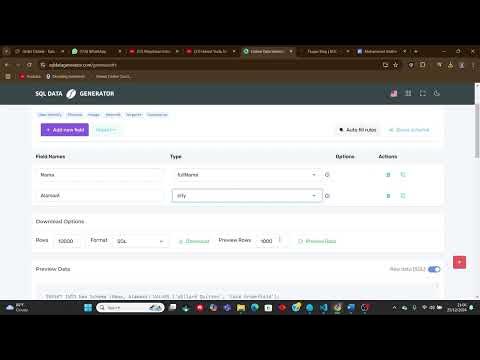 Cara membuat dummy data mysql dengan sql data generator - YouTube