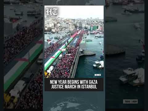 Thousands Rally on Istanbul’s Galata Bridge Demanding Justice and Solidarity for Gaza | #shorts