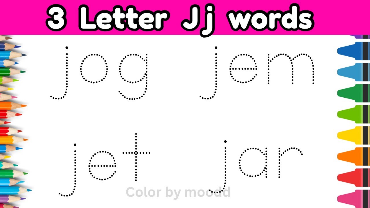 3 letter j words for kindergarten | Words starts with Jj | 3 letter ...