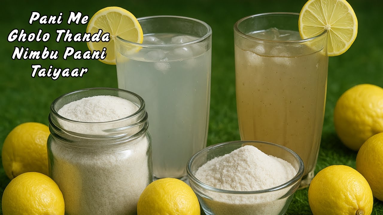Bas Pani Mein Gholo, 30 Second Mein Nimbu Paani Tyaar Instant Nimbu ...