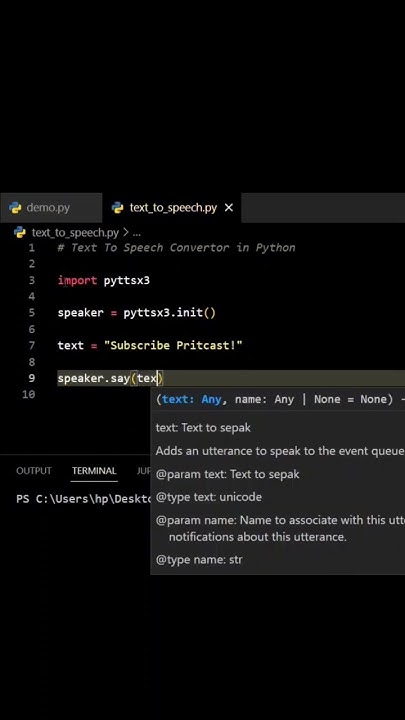 Python Real World Project | Text To Speech Converter | PritCast - YouTube