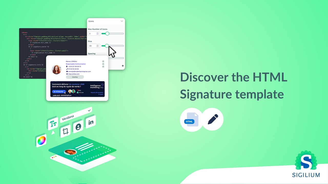 How to edit the HTML code of my email signature template - YouTube