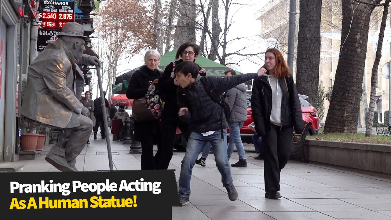 Pranking People As A Human Statue! 🤣 - YouTube
