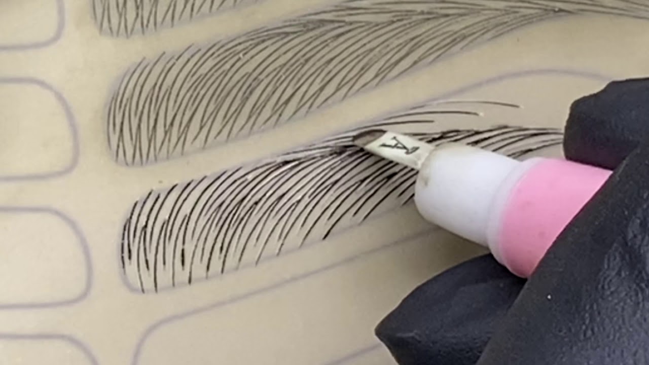 Microblading Upper Strokes - YouTube