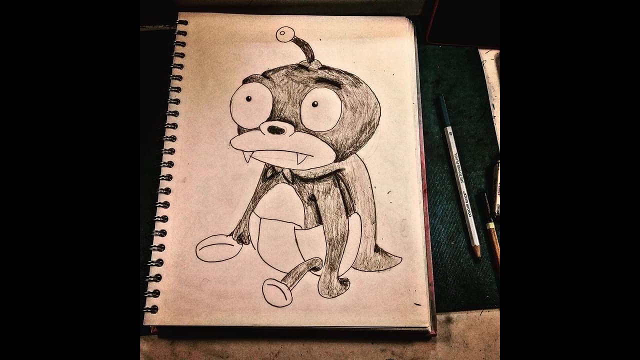 Drawing Nibbler from Futurama - YouTube