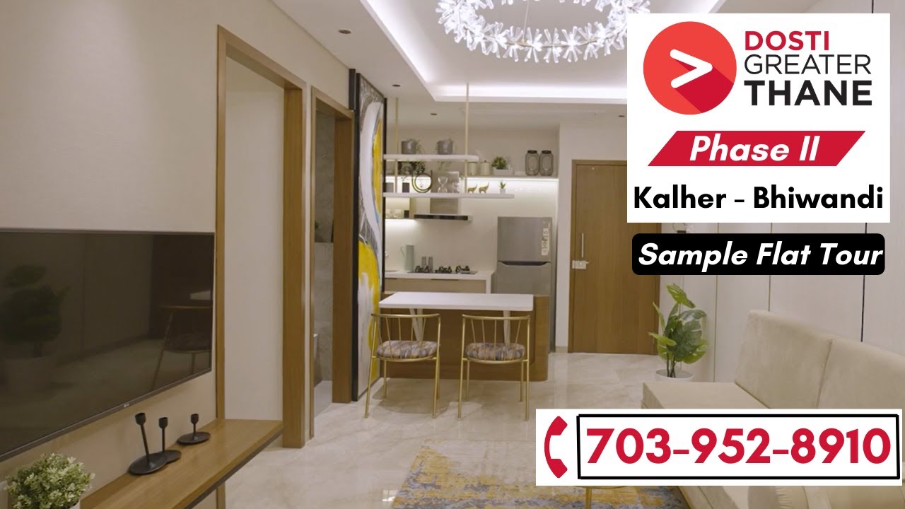 Dosti Pride | Dosti Charm | Dosti Grace - Dosti Greater Thane Phase 2 Sample Flat Tour | 1 BHK ...