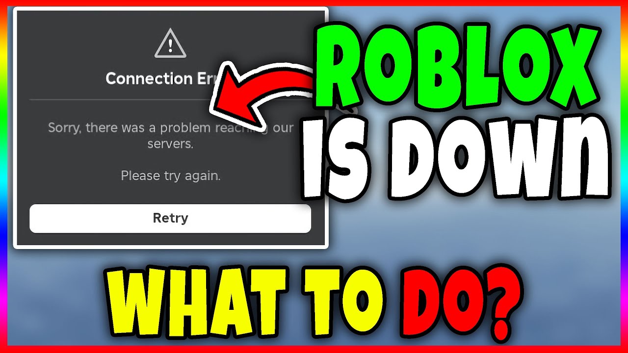 ROBLOX IS DOWN! WHAT HAPPENED TO ROBLOX TODAY? - DO THIS NOW with ...