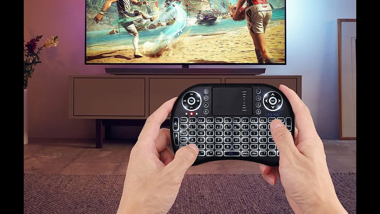 eSynic Backlit Keyboard Wireless 2.4GHz Keyboard Touchable Keyboard ...