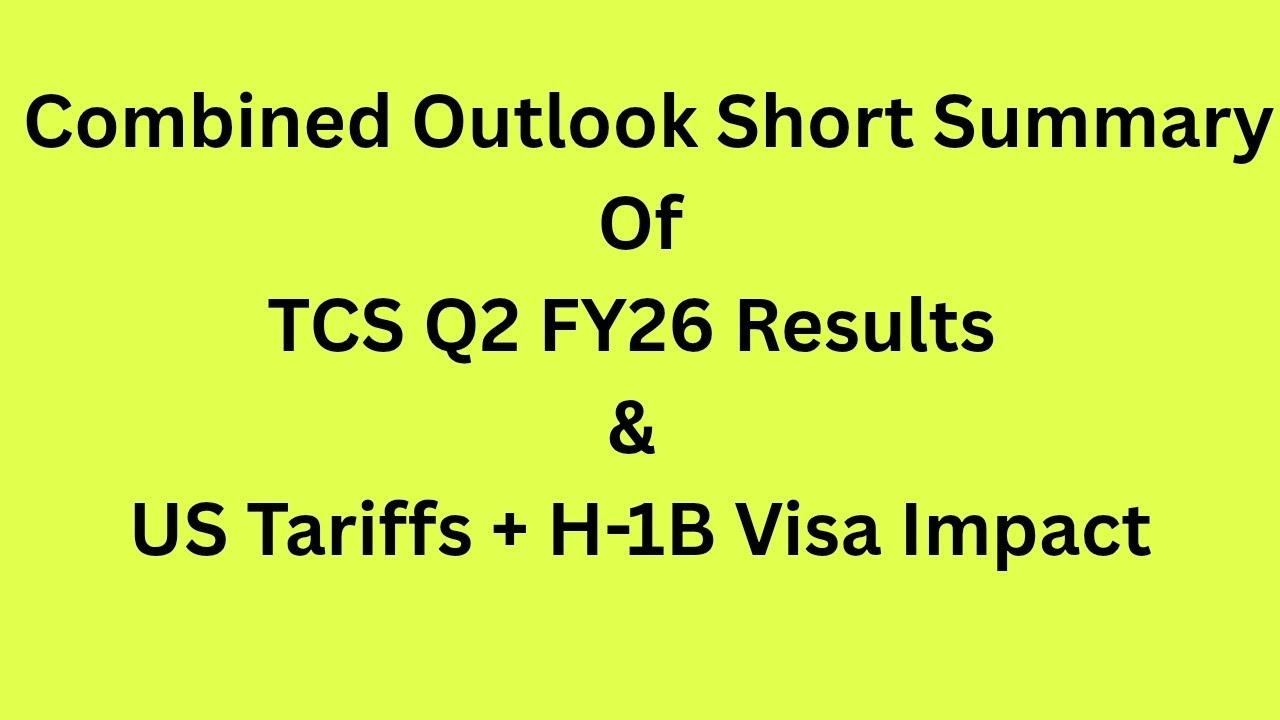 TCS RESULT SHORT SUMMARY | TRADE LIKE A PRO TRADER | - YouTube