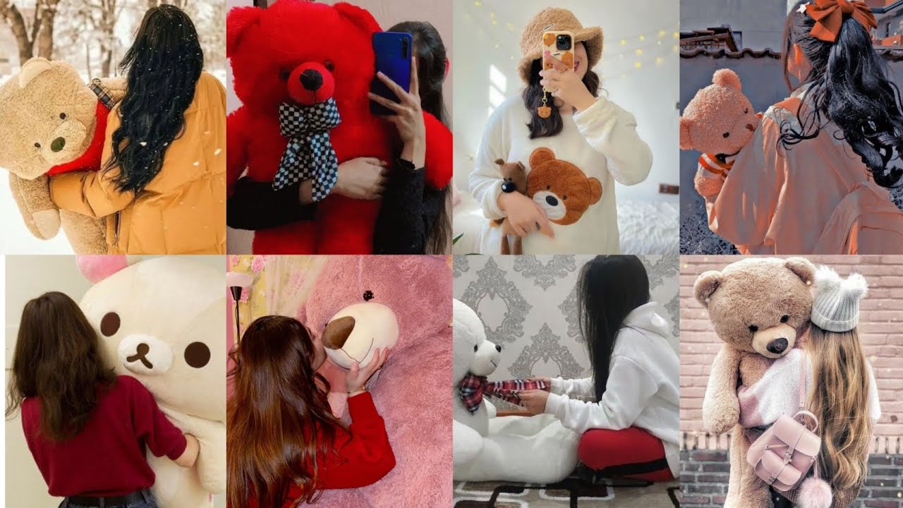 Girls Dpz teddy bear 🧸 😍girls hide face dpz ️💕 beautiful teddy bear 🧸🐨 ...