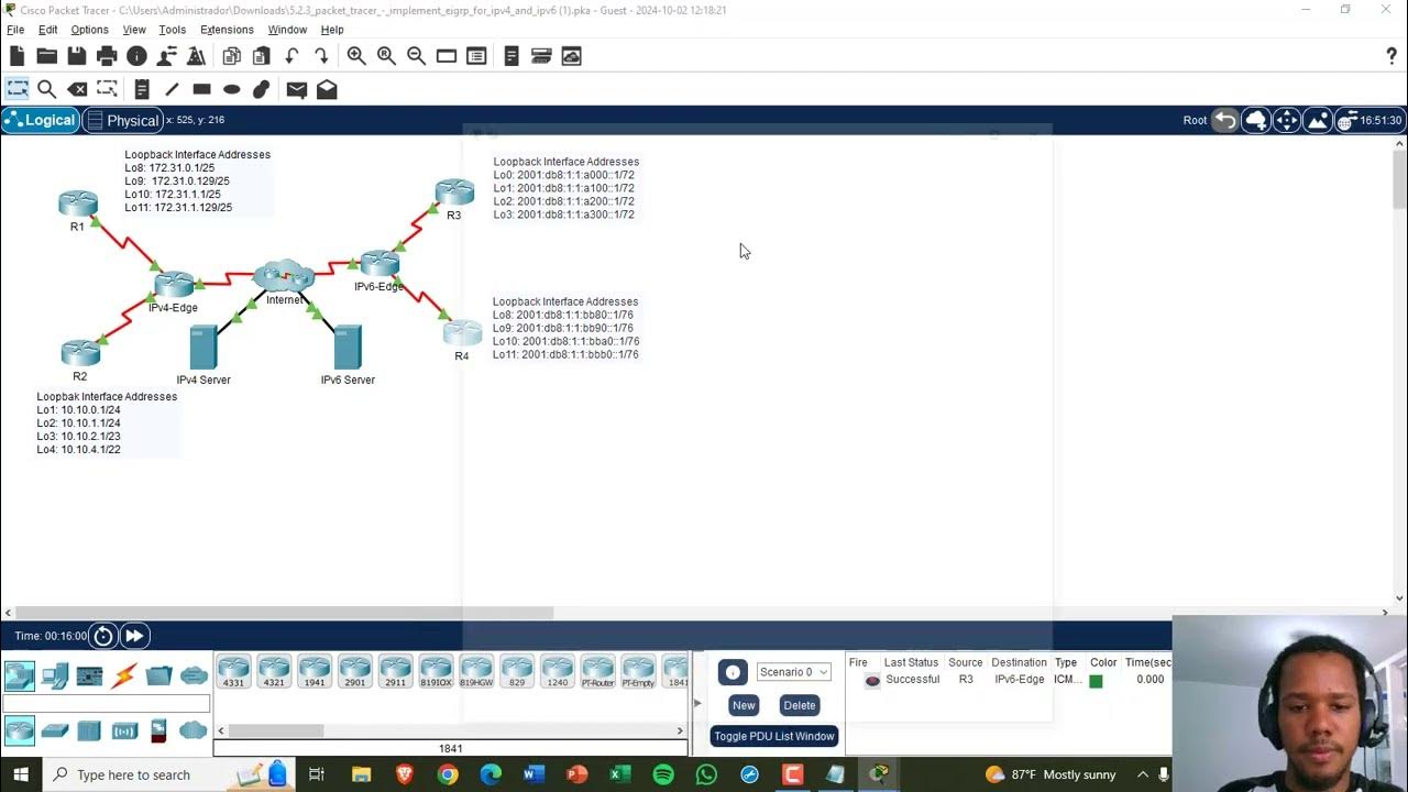 5.2.3_packet_tracer_-_implement_eigrp_for_ipv4_and_ipv6 - YouTube