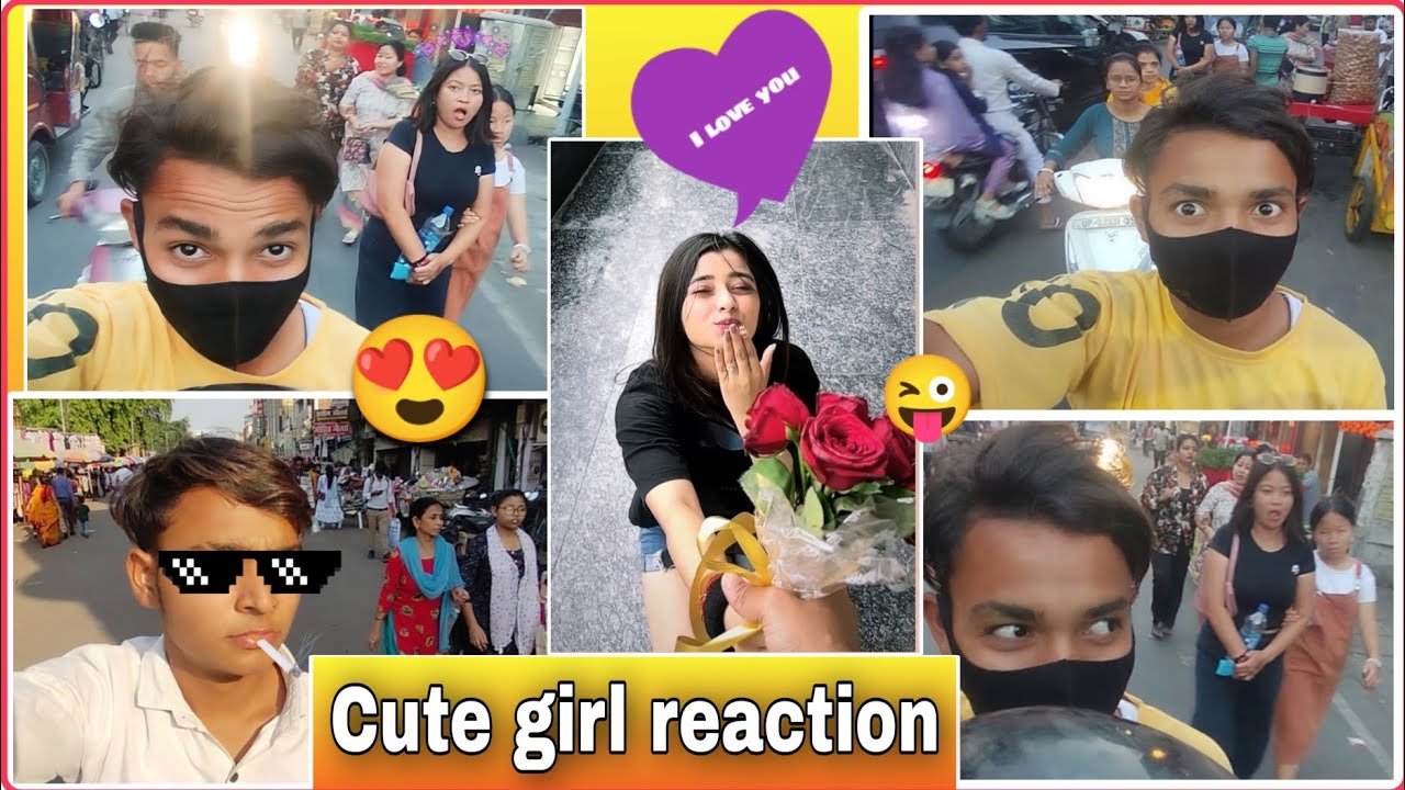 Cute Girl Reaction😍 | Manu Yadav | GOOD BOY MANU - YouTube