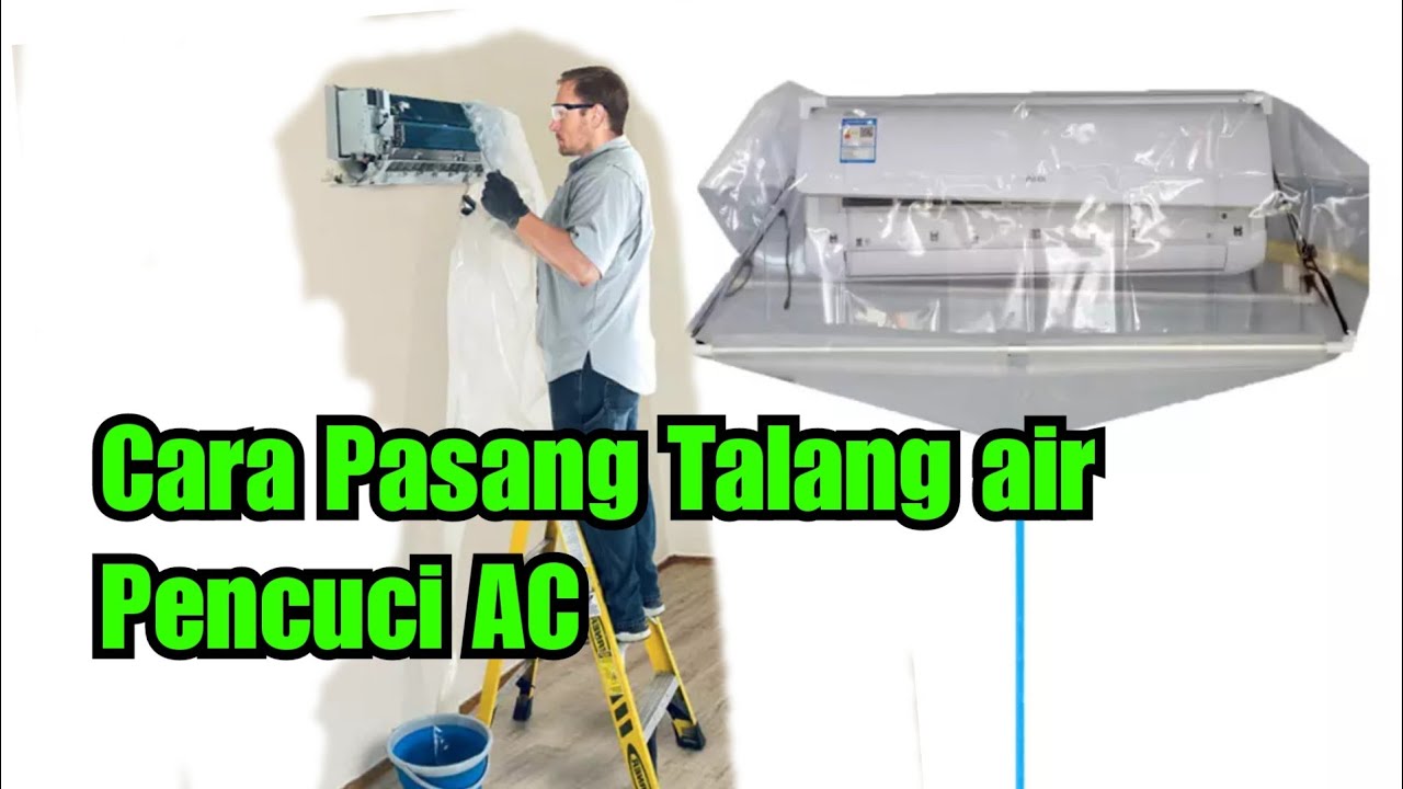 Cara pemasangan talang plastik cuci AC - YouTube