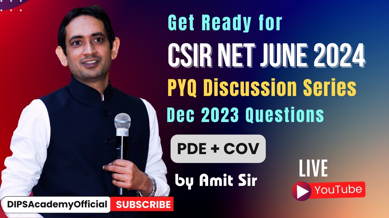 Get Ready For Csir Net Exam With Pyq Discussion Series Pde Cov By Amit Sir Csir Net