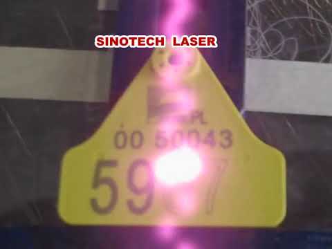 Animal Ear Tag Laser Marking Machine - YouTube