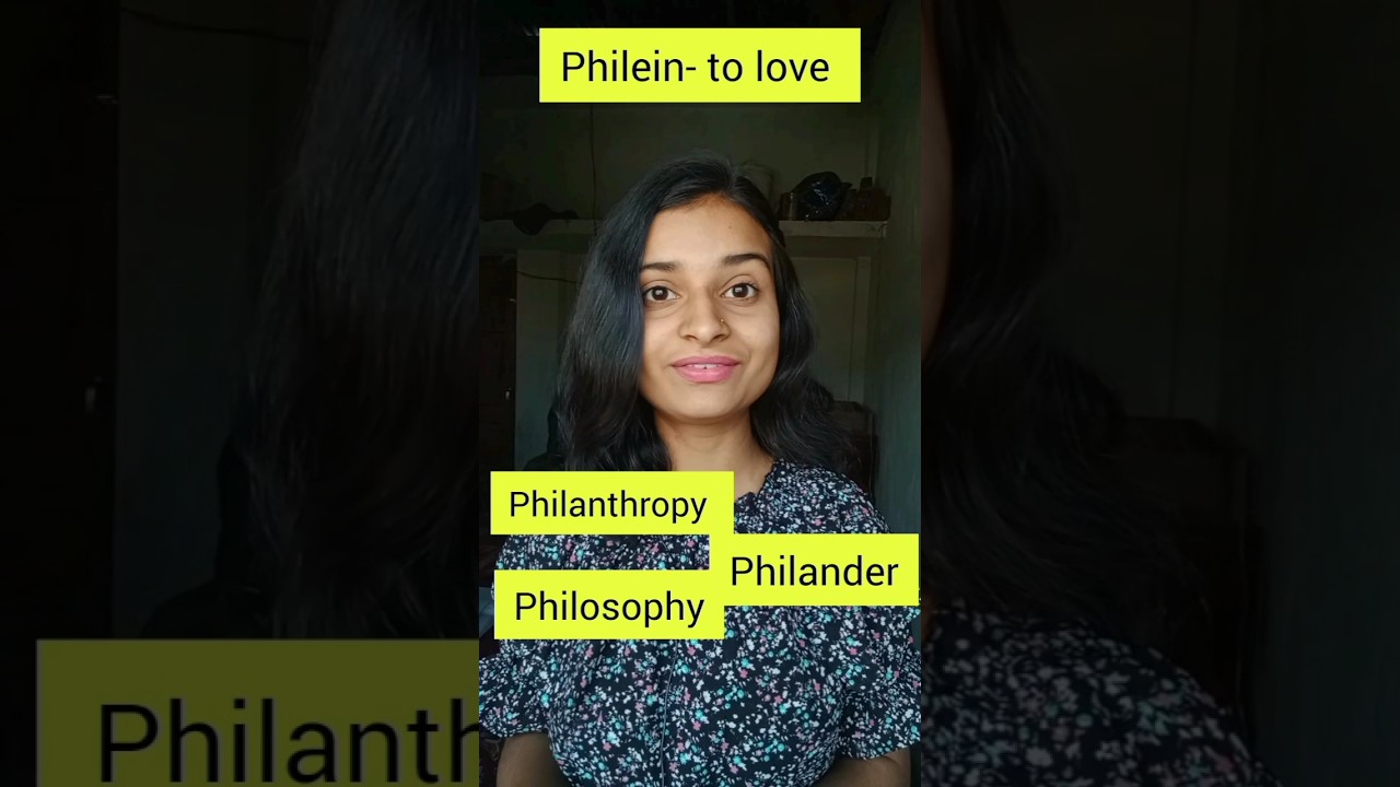 "Philein- To Love" #wordorigins #english #vocabulary #shorts # ...