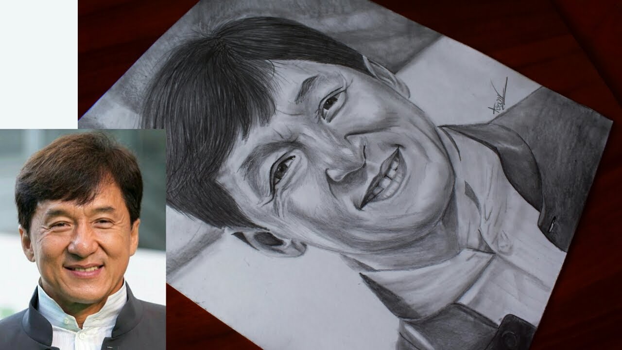 Jackie Chan drawing || How to draw jackie chan - YouTube