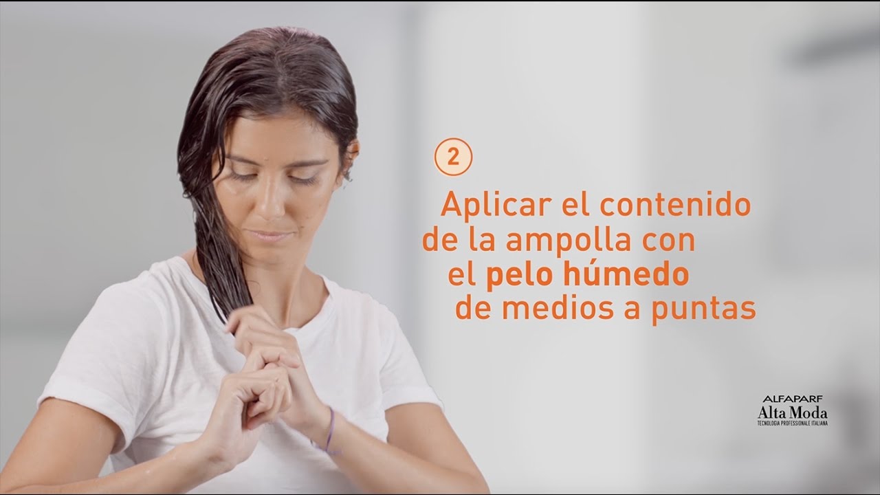 Paso a paso para aplicar una ampolla | Alfaparf Alta Moda - YouTube