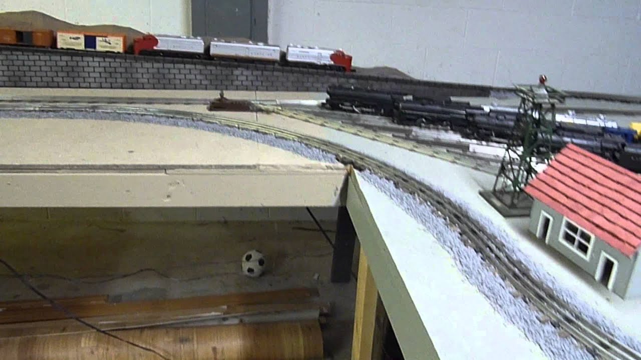 Video 7 moving train layout downstairs - YouTube