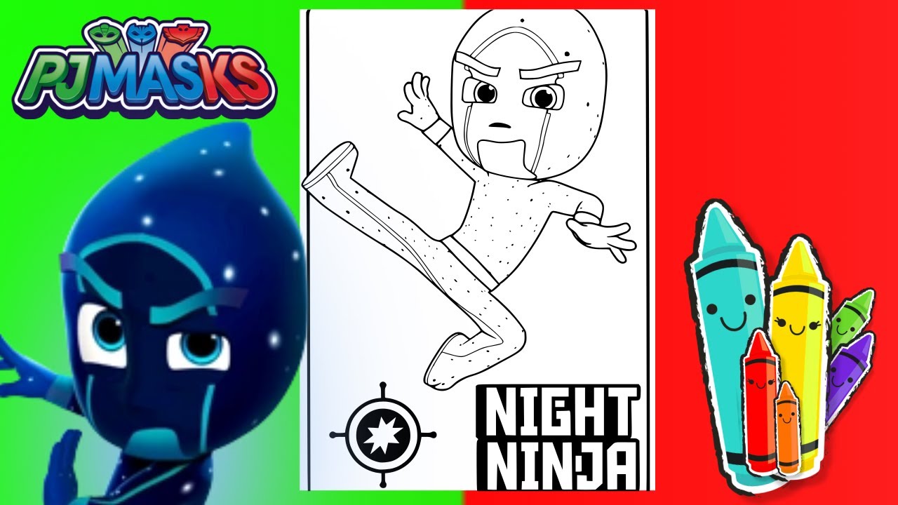Masterpiece in Progress: Coloring PJ Masks - The Coolest Page 🖌️ - YouTube