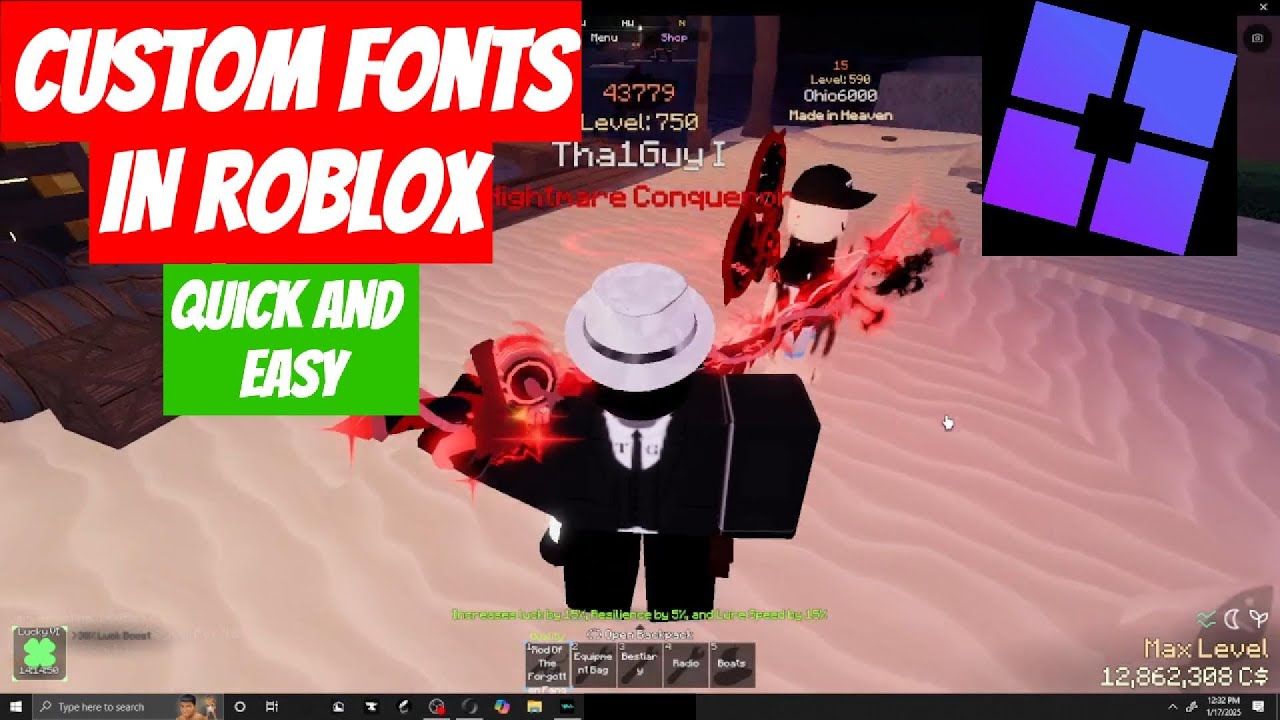How to get custom fonts in Roblox - YouTube
